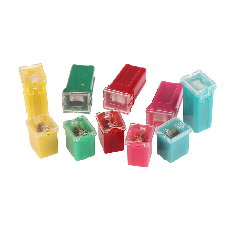 20pcs/box 20A-60A Fuse Mini ABS Copper Long Female Fuse Link Cartridge ...