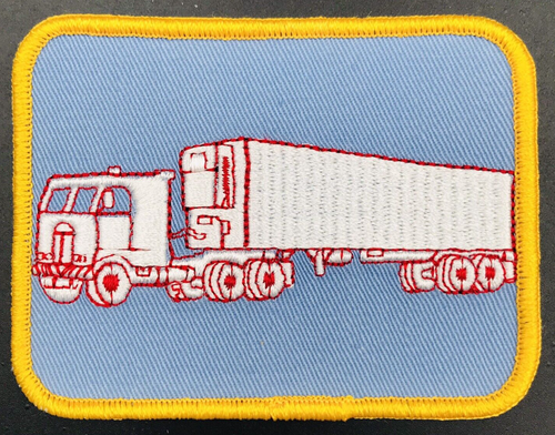 Truck Big Rig Trucker 18 Wheeler Embroidered Rectangular Patch 4" x 3 ...
