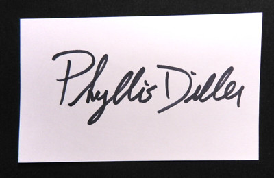 Phyllis Diller Signed Autograph Index Card | eBay