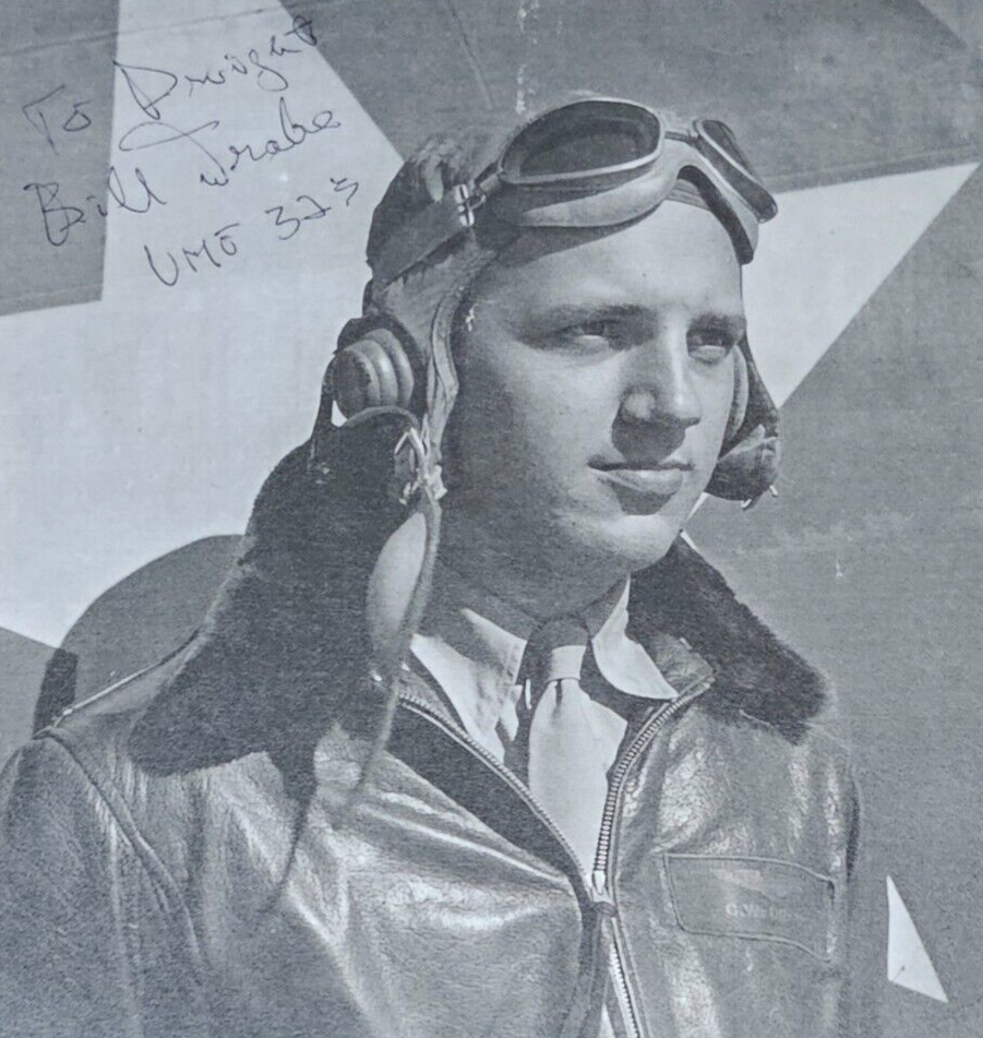 Charles W. Drake "Bill" (RARE) USMC signed photo+Bio NC VMF-323 F4U-10 ...