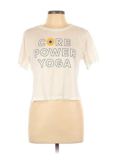 Corepower Yoga Women Ivory Active T-Shirt L | eBay
