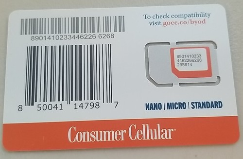 Consumer Cellular All-In-One SIM Card Kit Nano/Micro/Standard | eBay