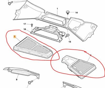 Genuine Bentley Pollen Filters ~ GT,GTC & Flying Spur 3D2819619A ...
