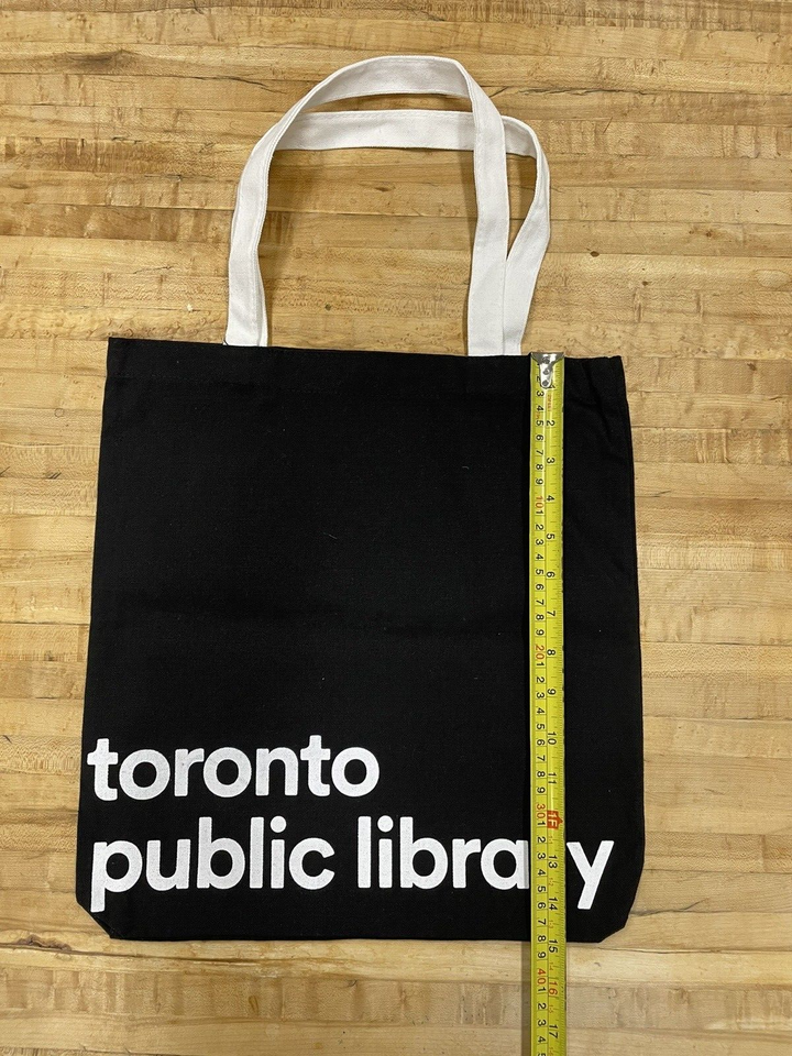 Toronto Public Library Tote Bag Black TPL | eBay