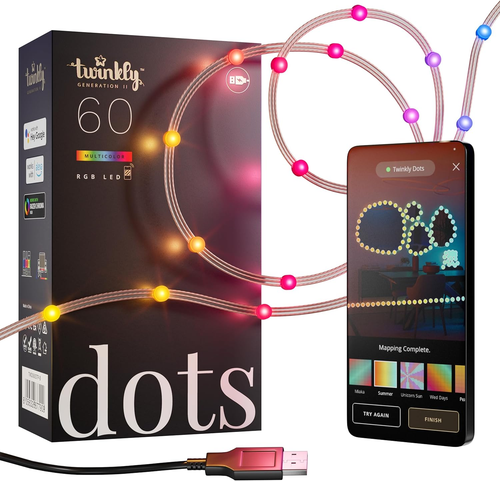Dots – App-Controlled Flexible LED Light String with 60 RGB (16 Million ...