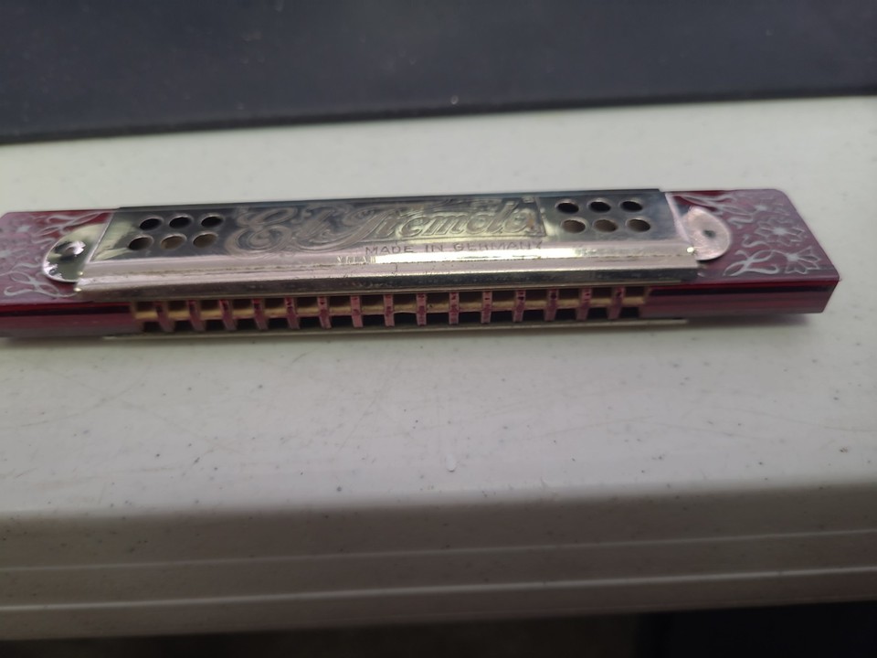 Vintage Hohner Echo Tremolo Harmonica Made in Germany Red Wood Comb | eBay