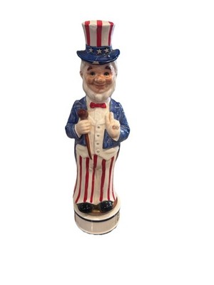 Rare Musical ceramic Uncle Sam Yankee Doodle Music Box Vintage 4th Of ...