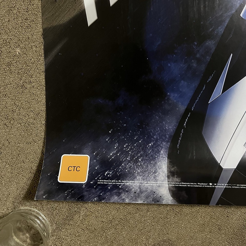 Nintendo Wii PS3 Xbox 360 Need For Speed Hot Pursuit Promo Poster Store ...