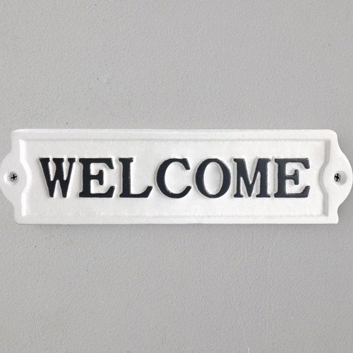 Cast Iron Decorative Welcome Sign - Decorative Welcome Plaque for Door ...