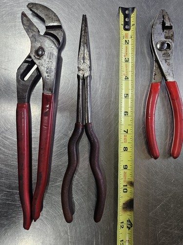 MAC Tools P113S- G 11" Long Needle Nose Pliers Chanel Lock And Slip ...