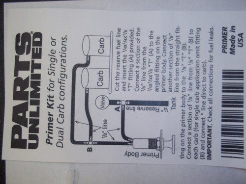 SNOWMOBILE PRIMER KIT PARTS UNLIMITED 7000 | eBay