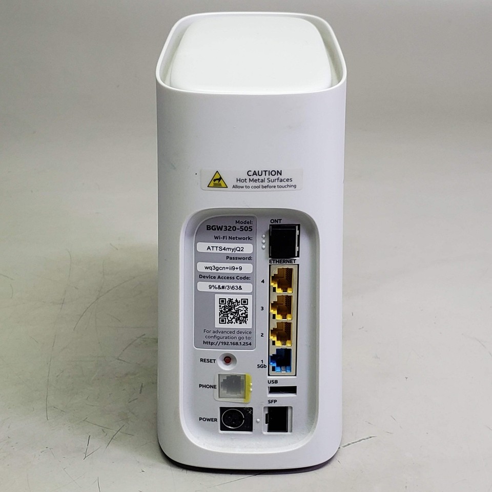 AT&T Wifi Internet Modem Router Broadband Gateway BGW320-505 (Pre-Owned ...