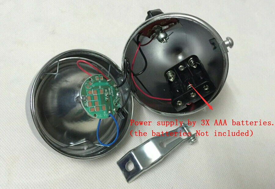 Chrome Bright LED Vintage Bike Retro Bicycle Headlight Front Head Light ...