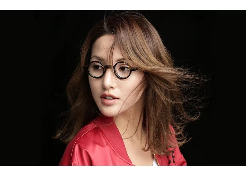 Small Round Eyeglass Frames Wood Acetate 38 mm Glasses Brand New ...