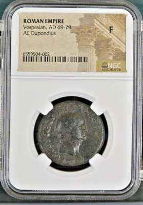 Roman Empire Vespasian AD 69-79 AE Dupondius NGC F | eBay