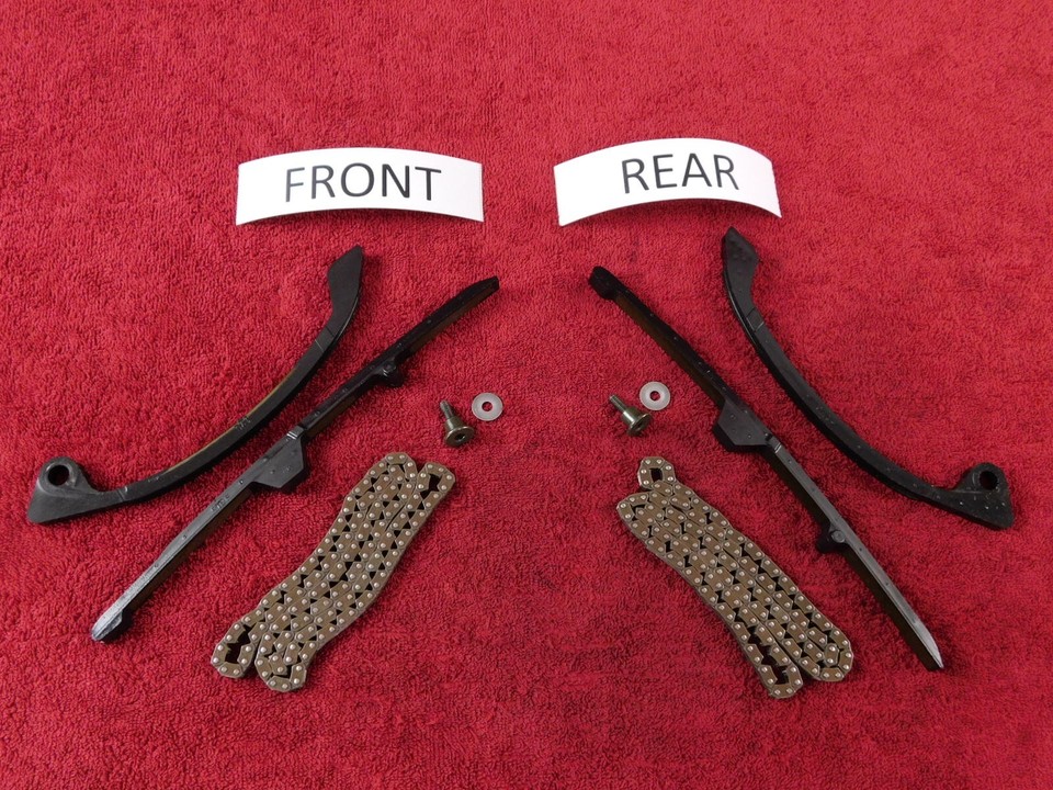 {Front & Rear} Engine Cam Chain Set w/Guides *NICE! 03-09 SV650 SV650S ...
