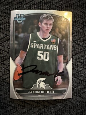 Signed Michigan State Trading Card Autographed Jaxon Kohler 2023 Bowman ...