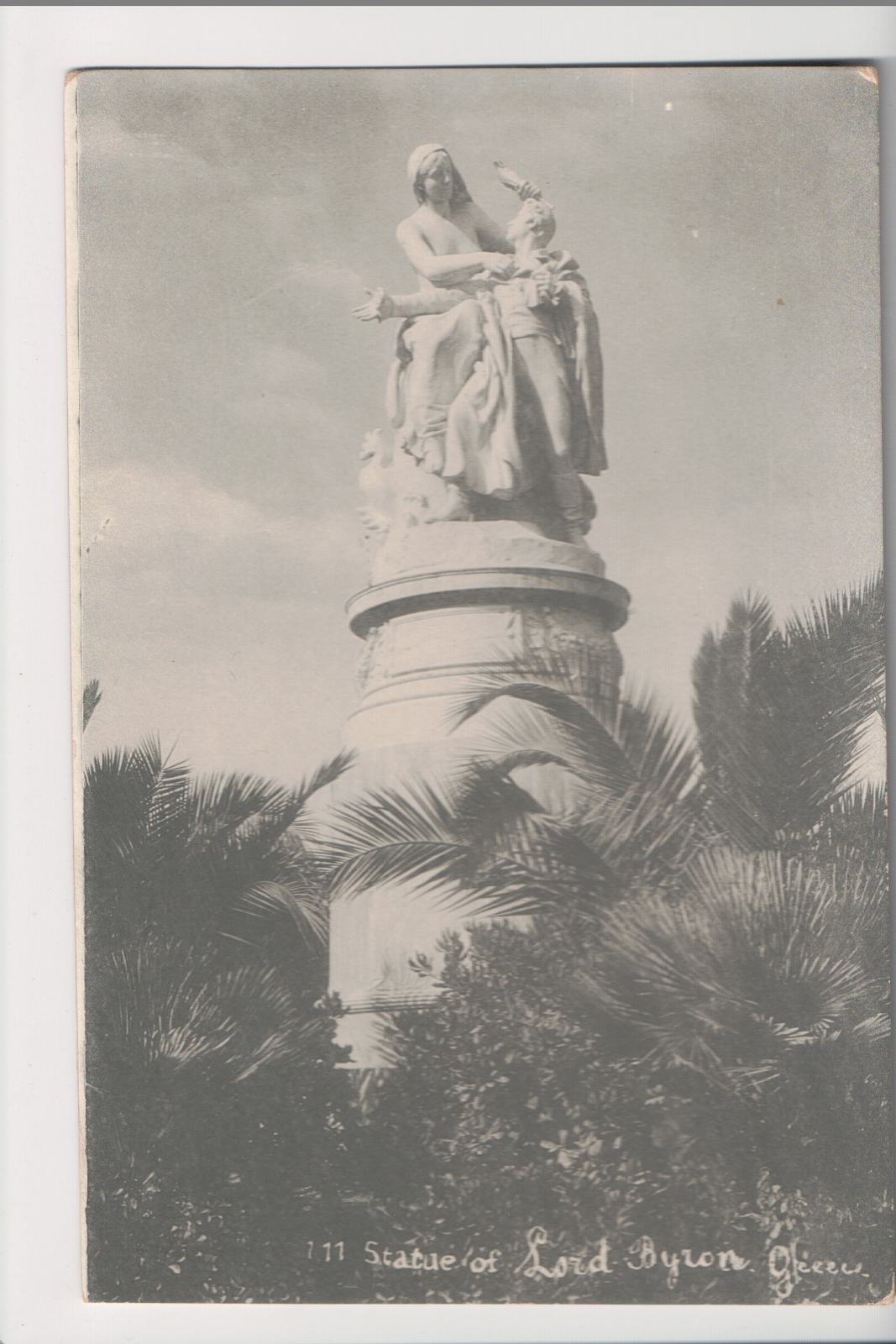 J-008 Greece Vintage Postcard Statue of Lord Byron Real Photo | eBay