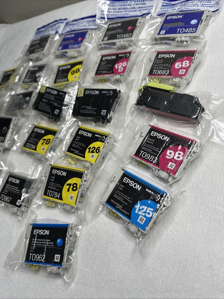 Lot of 25 new sealed genuine Epson ink cartridges mixed lot EXPIRED ...