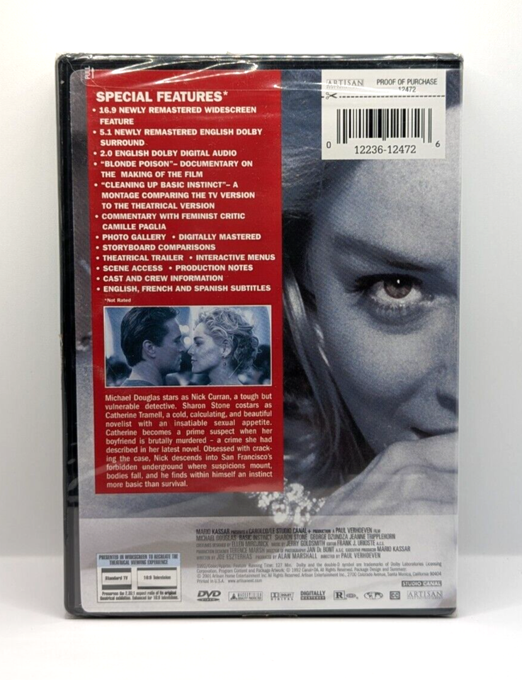 Basic Instinct (DVD, 2003, Special Edition - Rated R) 12236124726 | eBay