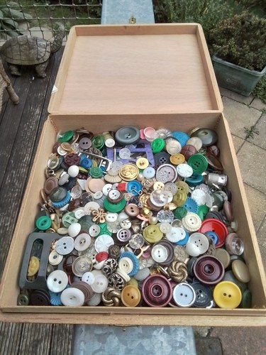 Box Of Vintage Buttons Job Lot | eBay UK