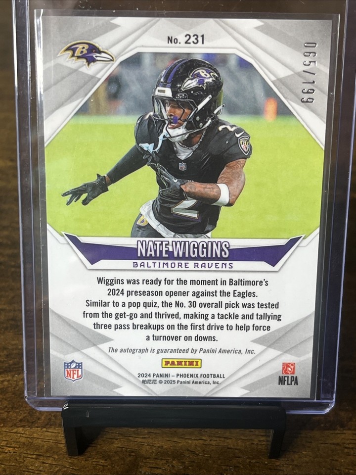 2024 Donruss Clearly & Panini Phoenix Nate Wiggins Auto 2 Card Lot ...