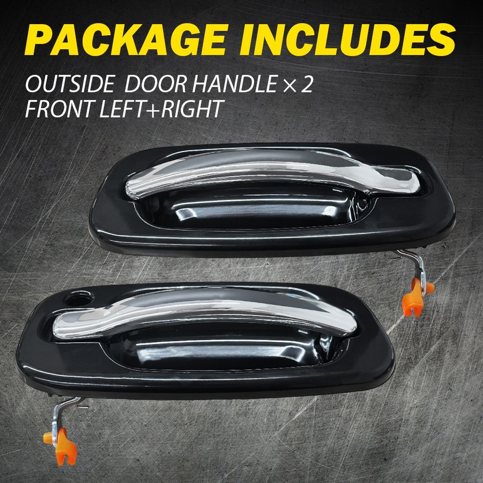2x Front Passenger Driver Side Door Exterior Handle For 99-07 Silverado ...