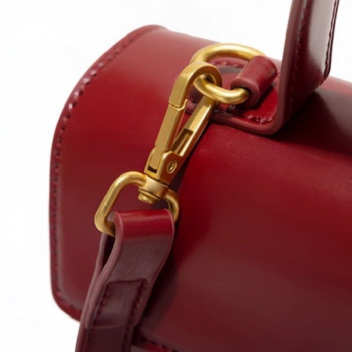 Verano Hill Maryana Classic Wine Red Leather Handbag Shoulder Bag Brand ...