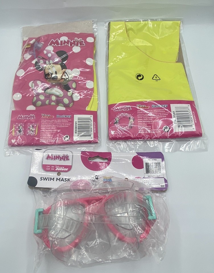 Minnie Mouse Disney Junior Child Adjustable Swim Mask, Armbands & Pool ...