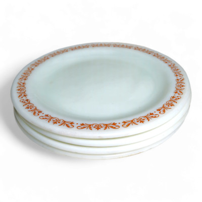 Pyrex Tableware By Corning Glass Copper Filigree Dinner Plates Set of 4 ...