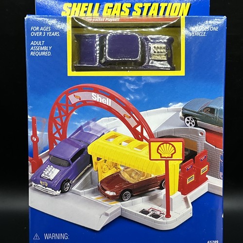 Vintage 1998 Mattel Hot Wheels Shell Gas Station 1957 Chevy Purple ...