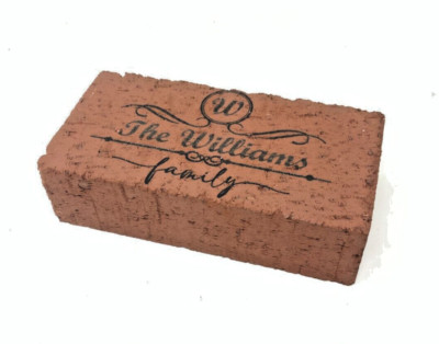 Personalized Red Clay Brick / Paver with Customizable Family Monogram ...