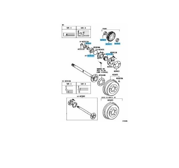 Toyota 4Runner Tacoma Tundra ABS Rear Wheel Bearing & Seal Kit ...