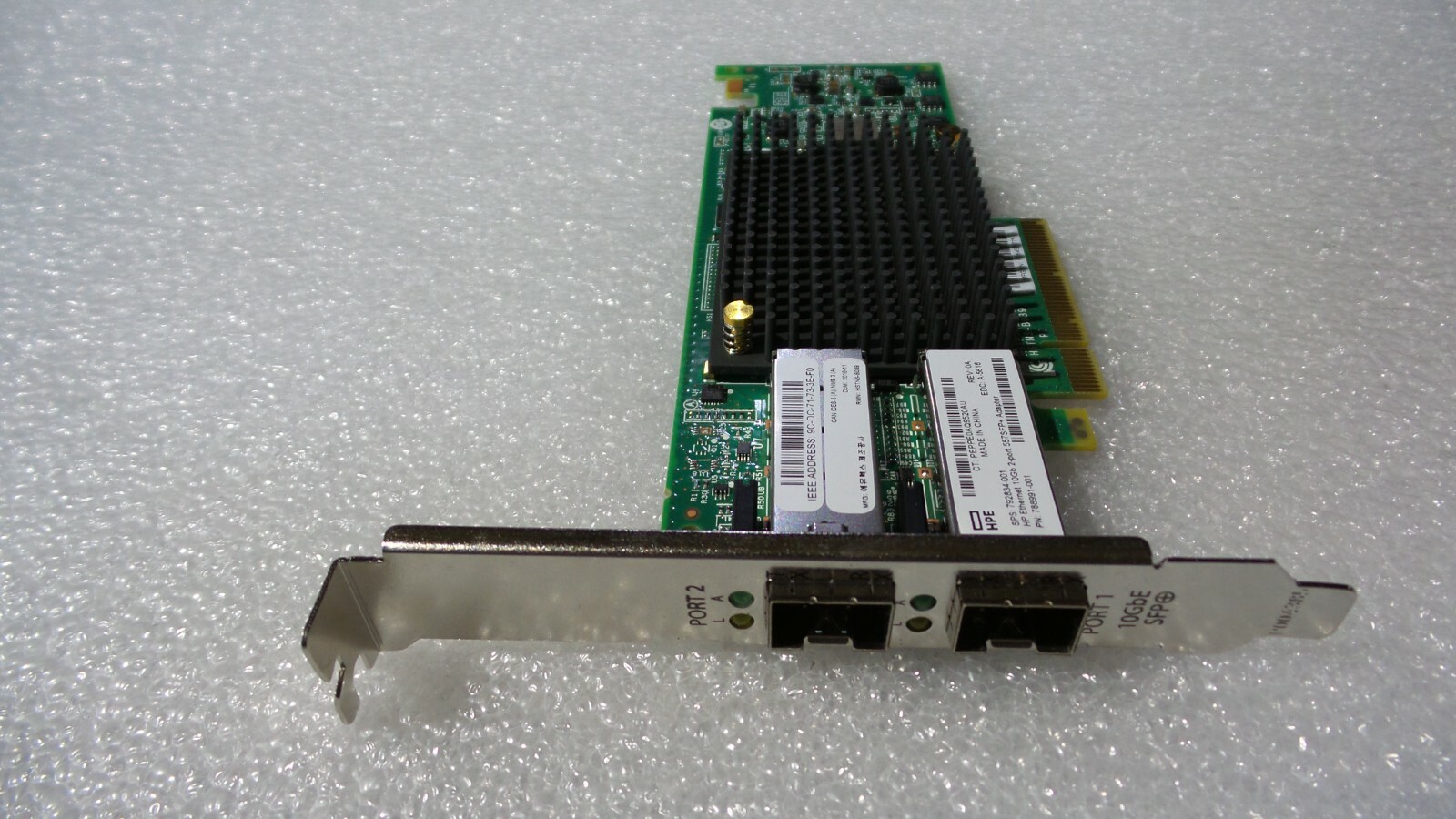 HP 792834-001 Ethernet 10Gb 2-port 557SFP+ Adapter High profile + 2 SFP ...