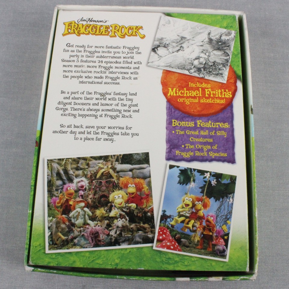 FRAGGLE ROCK Season 3 DVD 5 Disc Box Set Jim Henson Puppet Muppet 596 ...