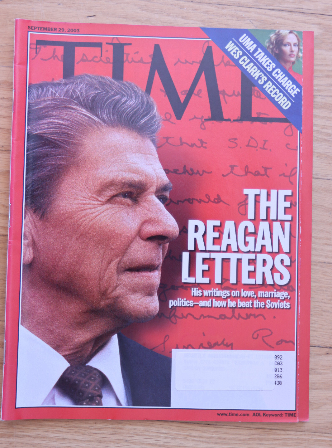 Time Magazine September 29, 2003 The REAGAN LETTERS | eBay