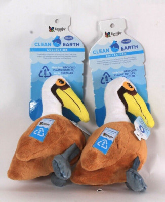 2 Ct Spunky Pup Clean Earth Collection Recycle Plastic Bottle Dog Toy S ...