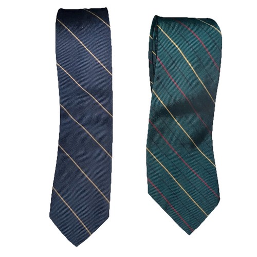 Vintage Lot Of 2 Brooks Brothers Black Label Blue/Green Striped Silk ...