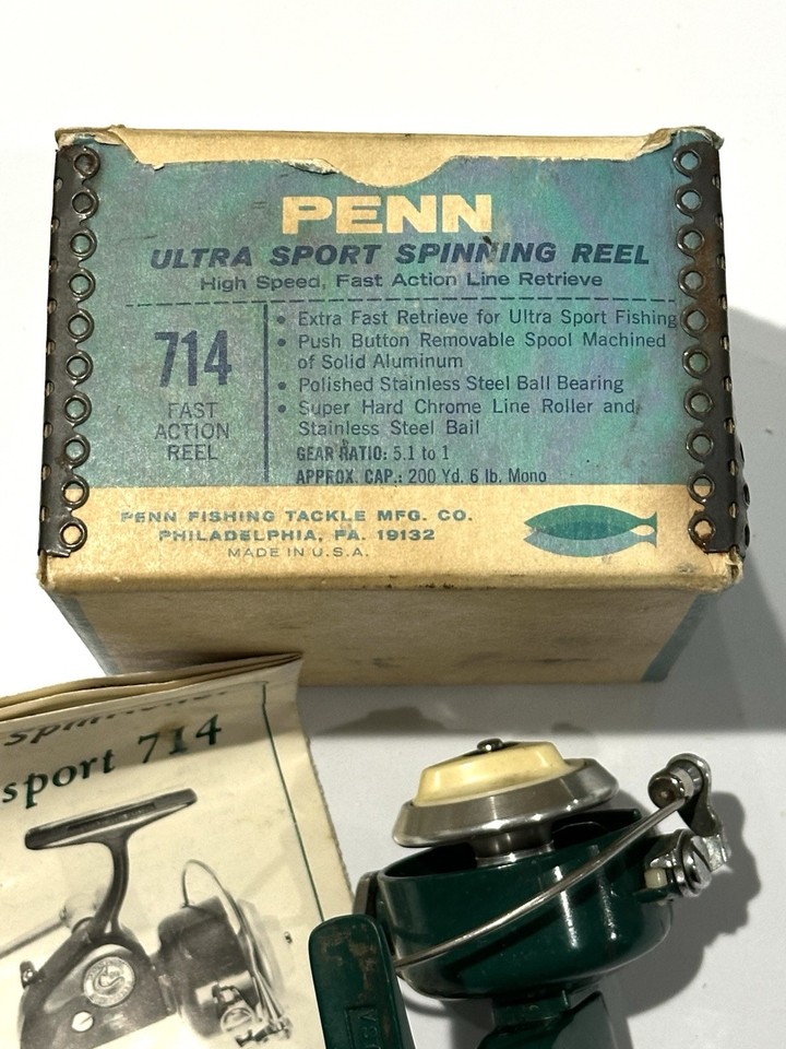 Vintage Rare Penn 714 Ultrasport Spinfisher Ultralight Spinning Reel ...
