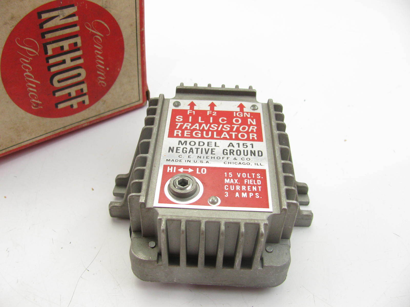 NOS voltage regulator niehoff A-151 transistor regulator for sale ...