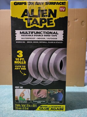 Alien Tape Double Sided Multipurpose Adhesive Grip Mounting Tape - 3 ...