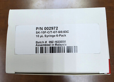 SGE 002972 10 µL Syringe - 6 pack - PAL Autosampler - New | eBay