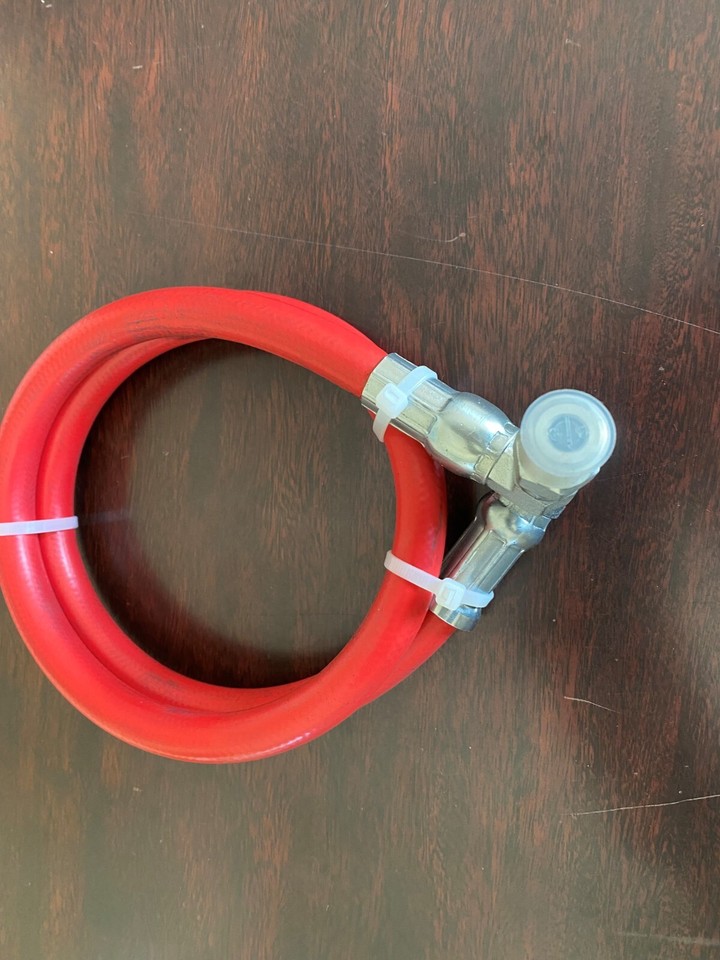 5 Ft. 3/8 Inch 300 PSI tough cover Air Hose Pigtail Whip Male Pipes 90 ...