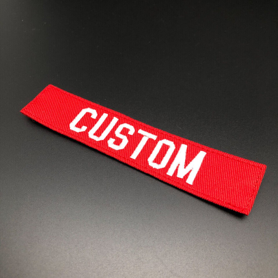 Custom Name Tape Embroidery Patch Brand Fold Tactics Military Hook and ...