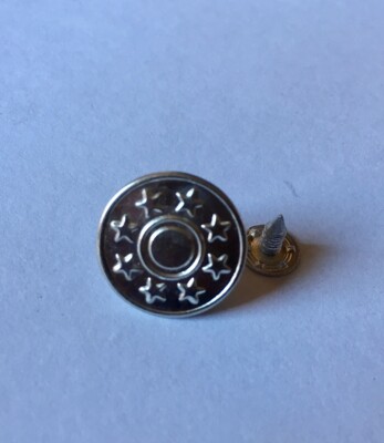 100 Jeans Buttons 0 21/32in Silver 8Sterne Spare Button Quality | eBay