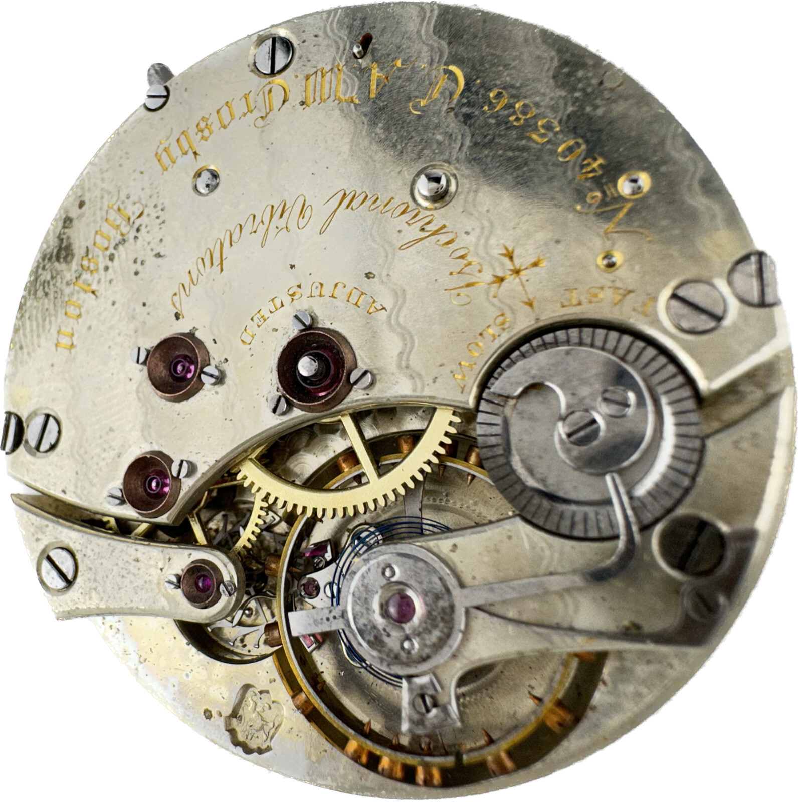 Antique Crosby by Meylan Isochronal Series 14 Hunter Pocket Watch ...