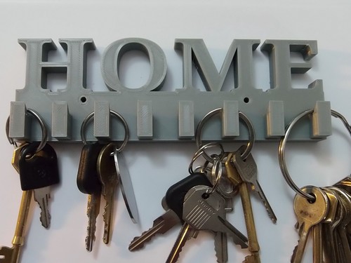 GREY KEY HOLDER HOOKS HOME WALL MOUNTED KEYS ORGANISER 3D PRINTED | eBay UK