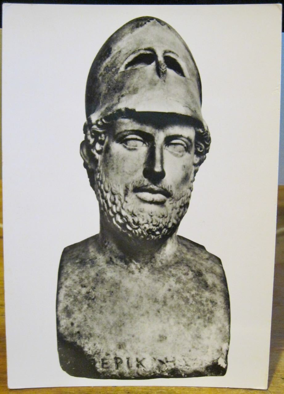 Art Postcard RPPC Marble Head PERICLES Bust Tivoli 5th C Portrait ...