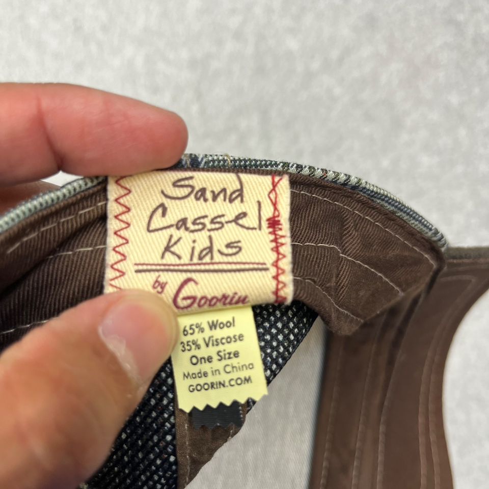 Goorin Bros Sand Cassel Kids Adjustable Hat Brown White Plaid Car ...