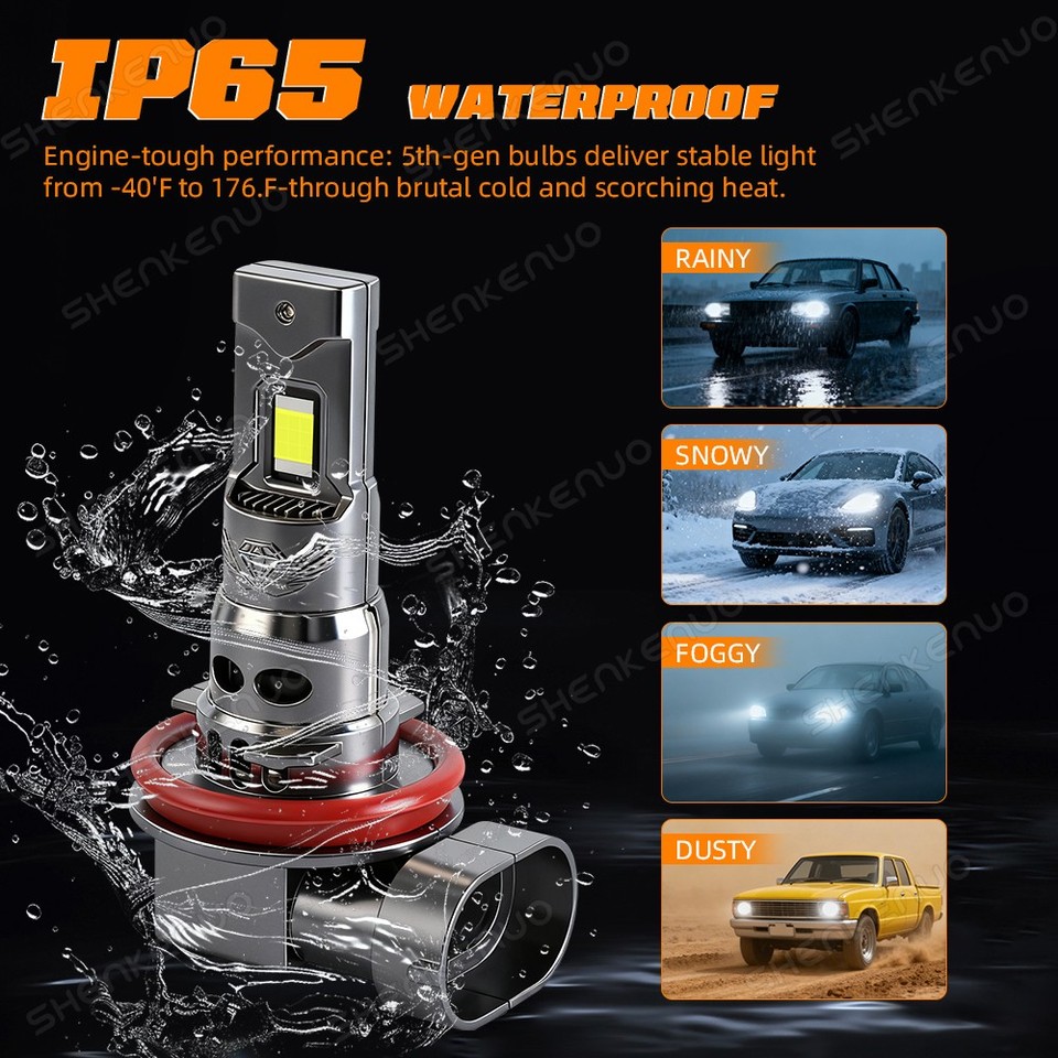 For Ford Fusion 2006-2016 - 6x 6000K White LED Headlight Fog Light ...
